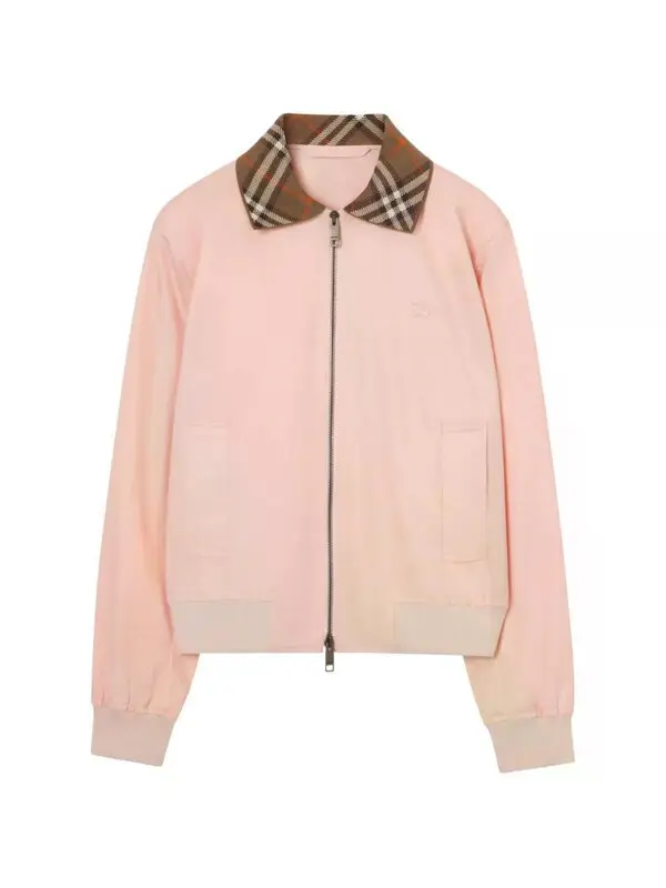 Burberry Cropped Tropical Gabardine Bomber Jacket