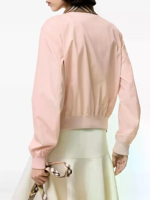 Burberry Cropped Tropical Gabardine Bomber Jacket