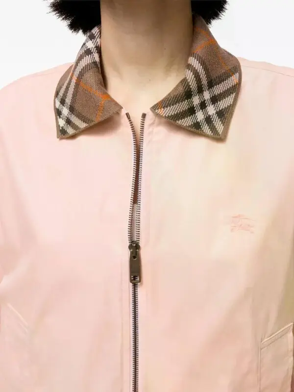 Burberry Cropped Tropical Gabardine Bomber Jacket