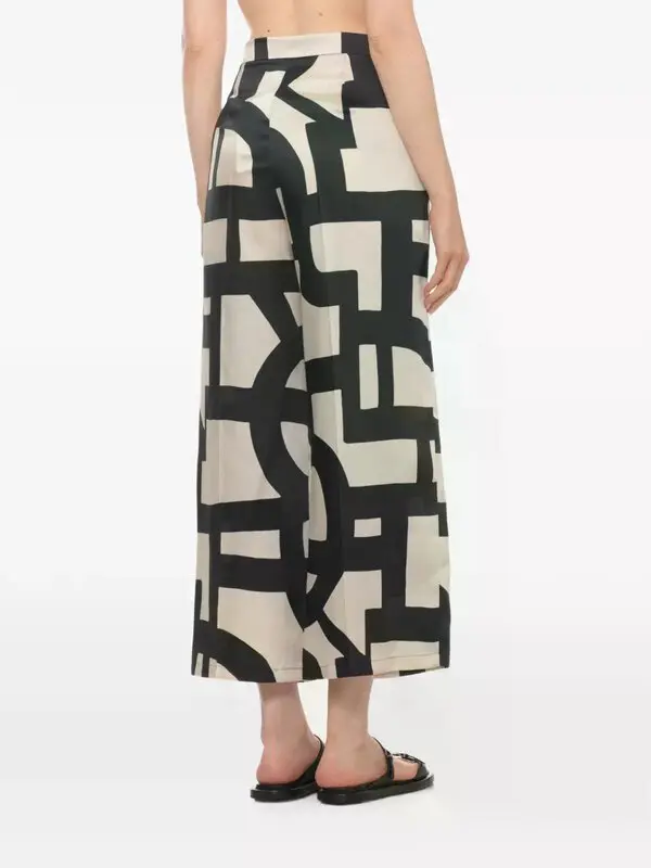 EMME Geometric Print Wide-leg Trousers