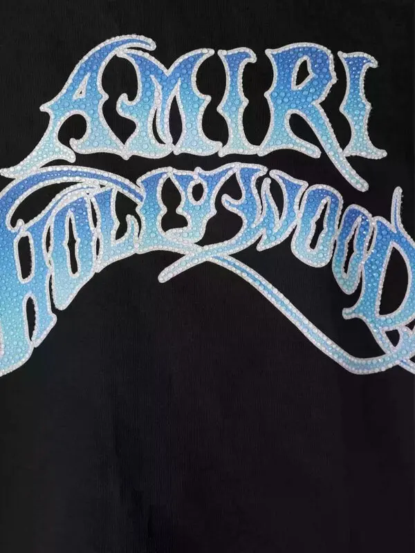 Amiri Rhinestone-embellished Logo-print T-shirt