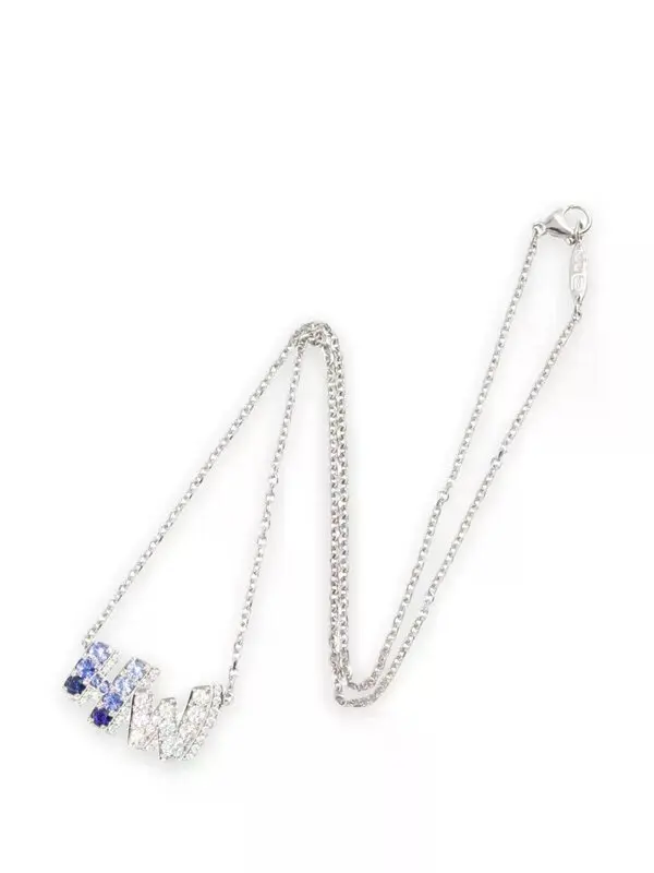 Harry Winston Graffiti Sapphire And Diamond Necklace - Silver
