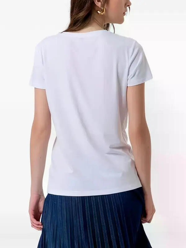 FRACOMINA Embroidered Faux-pearl Detail T-shirt