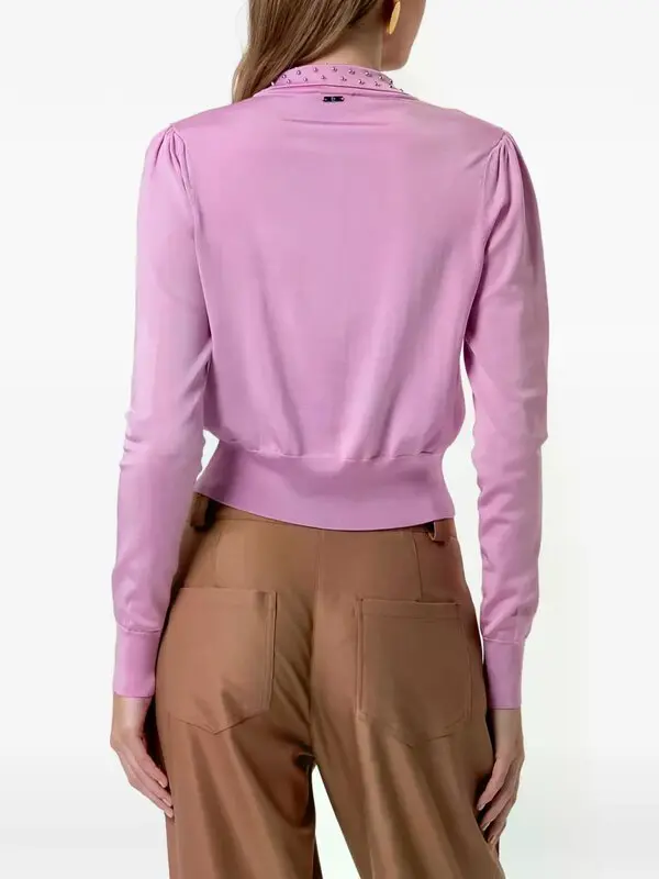 FRACOMINA Stud-embellished Bow-tie Cardigan
