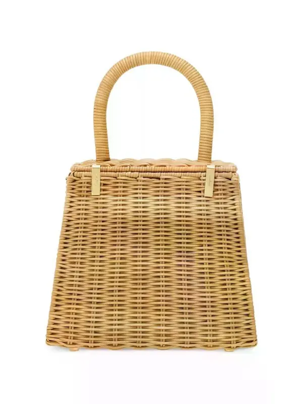 FERRAGAMO Woven Top Handle Bag - Neutrals