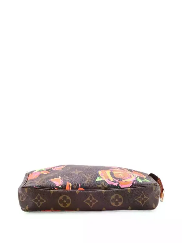 LOUIS VUITTON Pochette Accessoires Limited Edition Monogram Roses Shoulder Bag