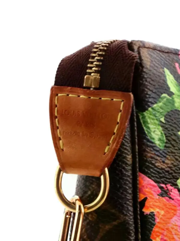 LOUIS VUITTON Pochette Accessoires Limited Edition Monogram Roses Shoulder Bag