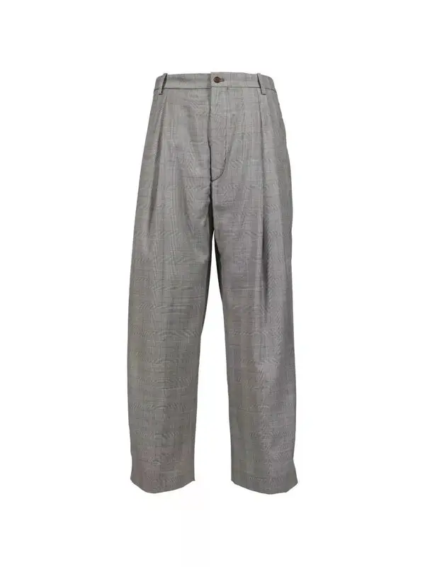 HED MAYNER Checked Pleated Trousers