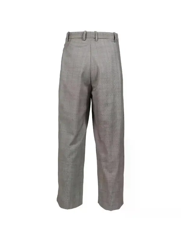 HED MAYNER Checked Pleated Trousers