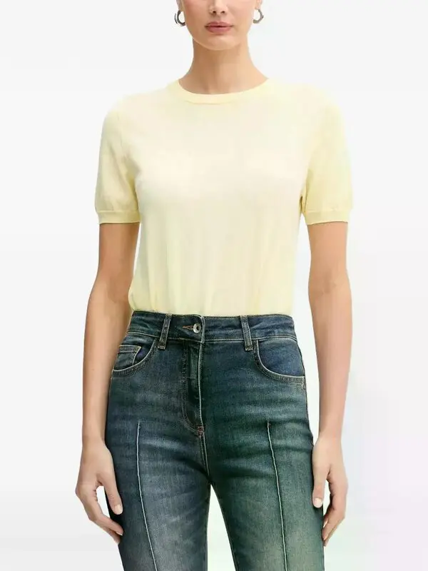 Patrizia Pepe Crew Neck Short Sleeve Sweater