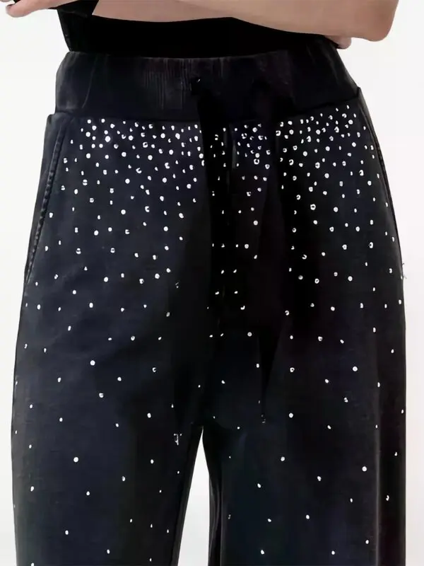 FRACOMINA Crystal Embellished Wide-leg Trousers - Grey