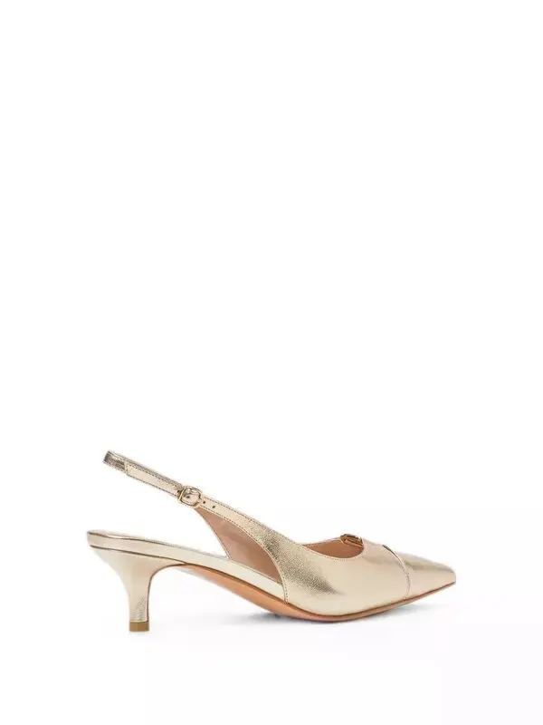 TWINSET Metallic-effect Logo-plaque Pumps