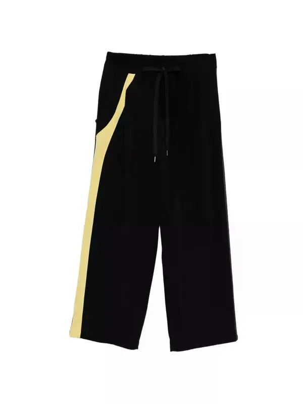 Y’s Tape-detail Jersey Track Pants - Black