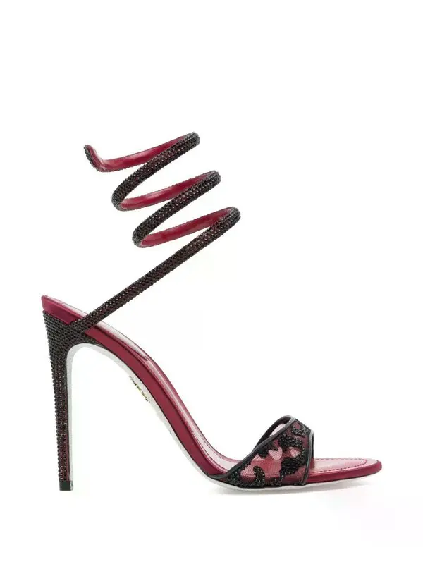 Rene Caovilla Allura Crystal-embellished Sandals - Red