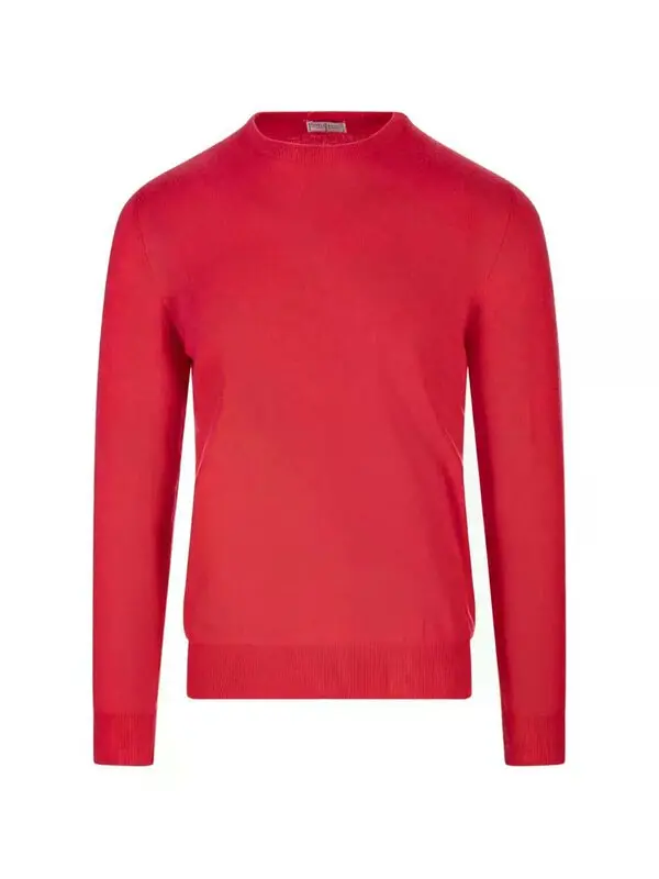 Fedeli Ribbed-hem Sweater - Red
