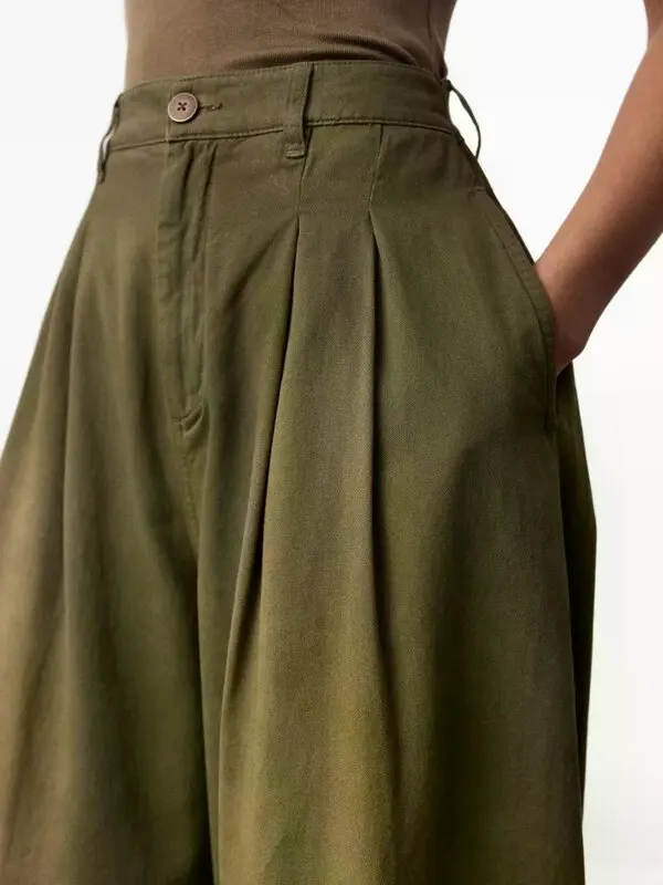 Ralph Lauren Ellen Pleated Cotton Trousers