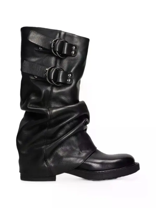 METISSE Buckled Round Toe Boots