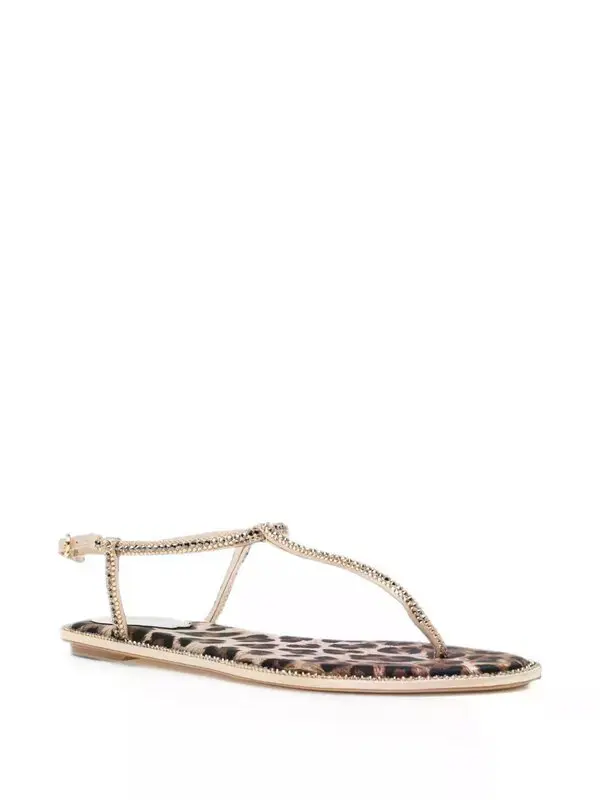 Rene Caovilla Diana Leopard-print Sandals