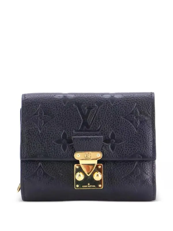 LOUIS VUITTON Metis Wallet Monogram Empreinte Leather Compact Small Wallets - Black
