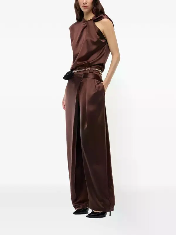 Pinko Draped Sleeveless Top - Brown