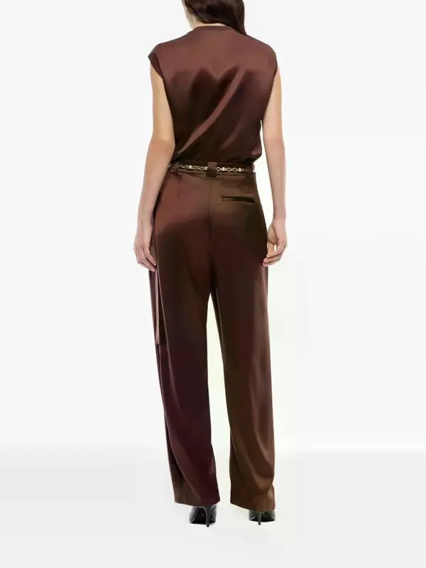 Pinko Draped Sleeveless Top - Brown