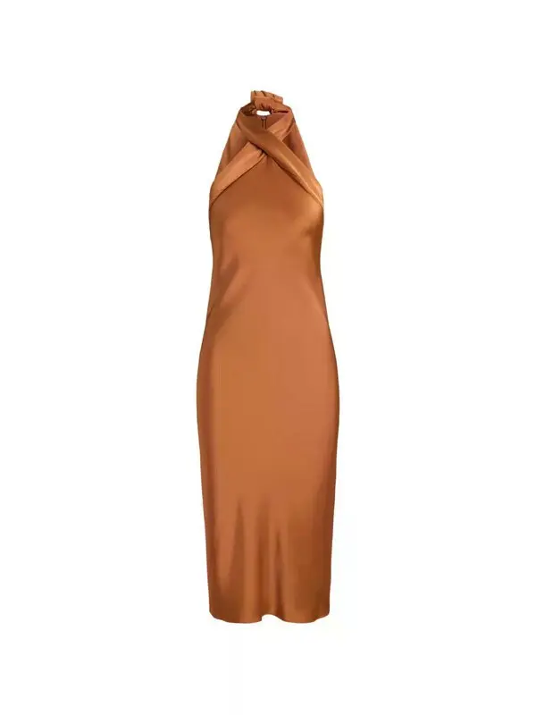 Ralph Lauren Halter Neck Midi Dress