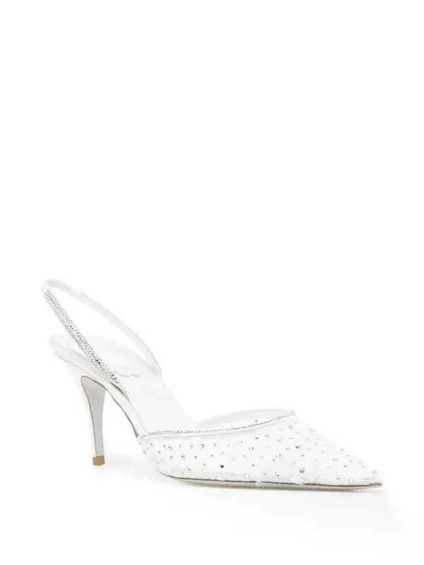 Rene Caovilla Belle Crystal-embellished Slingback Pumps