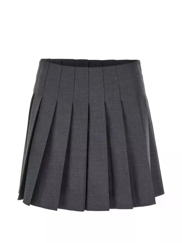 SELF-PORTRAIT Pleated Lace-trim Mini Skirt