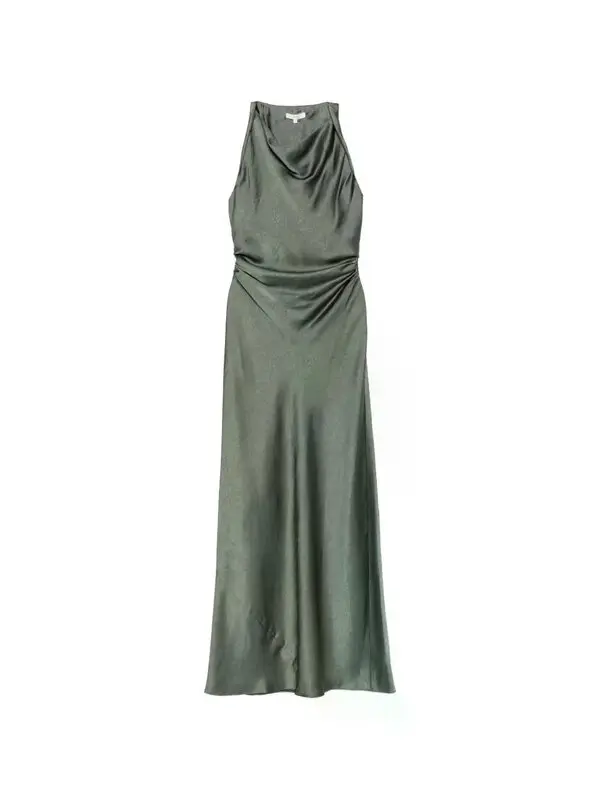 Vince Cowl-neck Ruched Maxi Dress