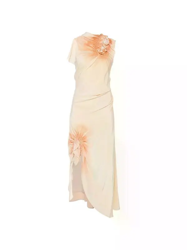 Victoria Beckham Sleeveless Silk Dress - Neutrals