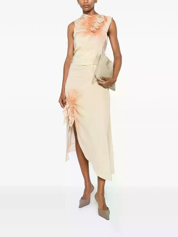 Victoria Beckham Sleeveless Silk Dress - Neutrals