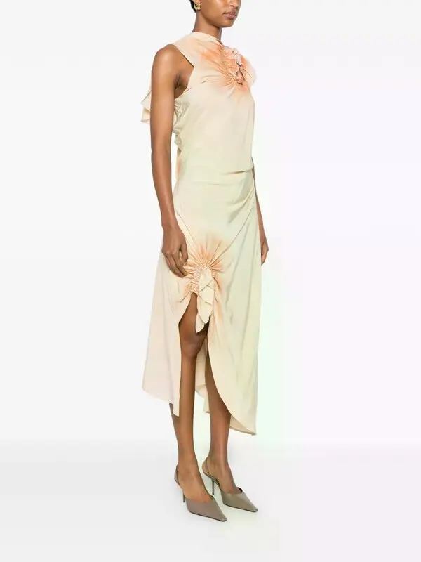 Victoria Beckham Sleeveless Silk Dress - Neutrals