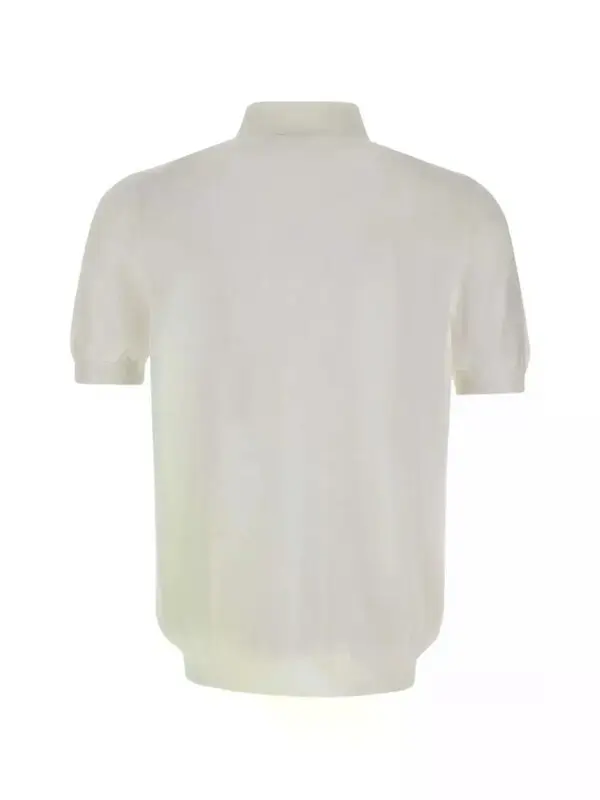GRAN SASSO Short-sleeve Cotton Polo Shirt