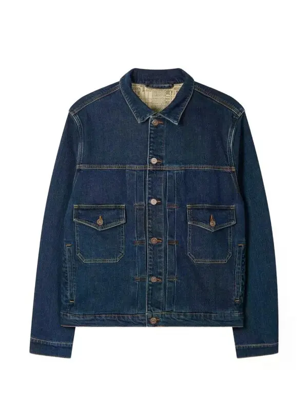 Paul Smith Contrast Stitch Denim Jacket - Blue