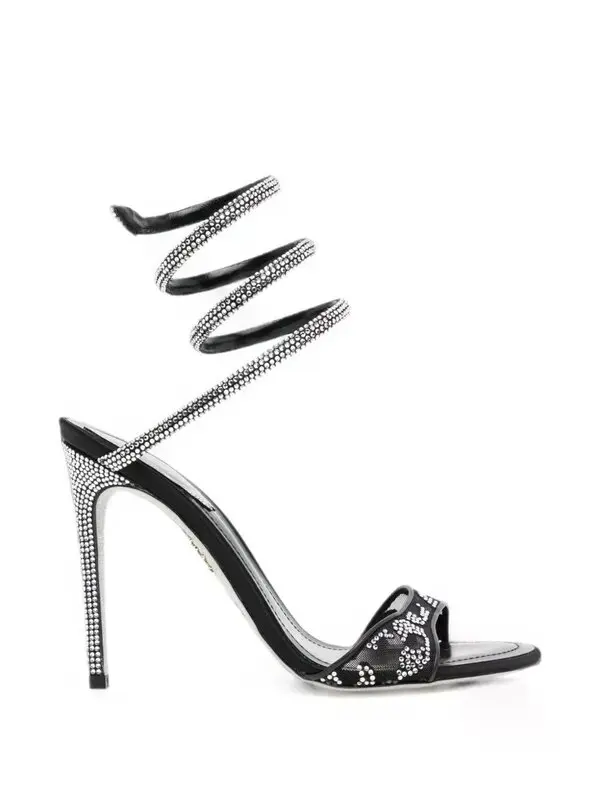 Rene Caovilla Allura Crystal-embellished Sandals - Black