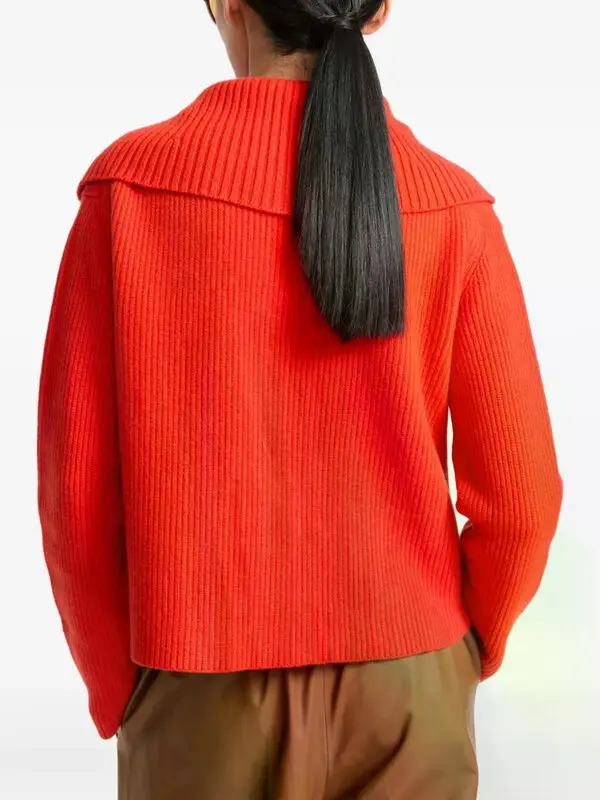 YVES SALOMON Buttoned Sailor-collar Sweater