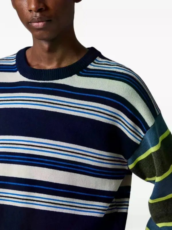 Paul Smith Striped Crew Neck Sweater - Black