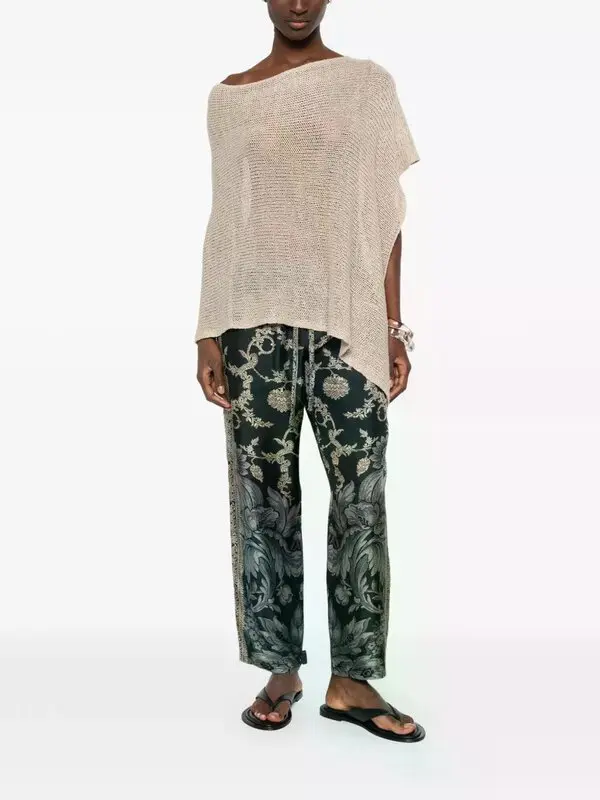PIERRE-LOUIS MASCIA Floral Print Drawstring Trousers