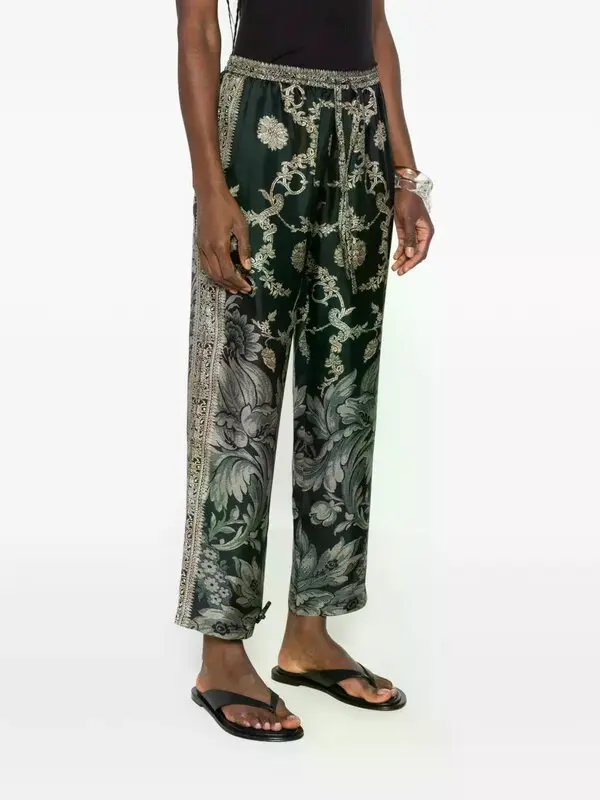PIERRE-LOUIS MASCIA Floral Print Drawstring Trousers