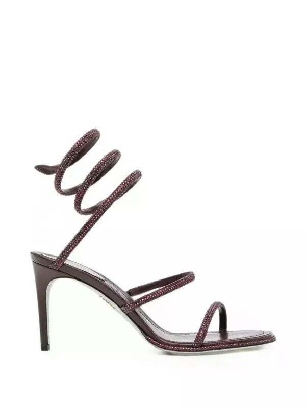 Rene Caovilla Cleo Crystal-embellished Sandals - Purple