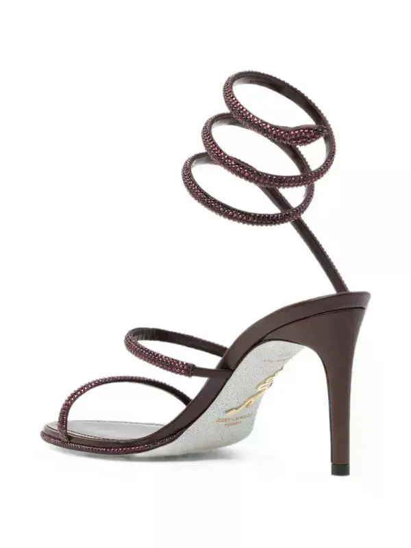 Rene Caovilla Cleo Crystal-embellished Sandals - Purple