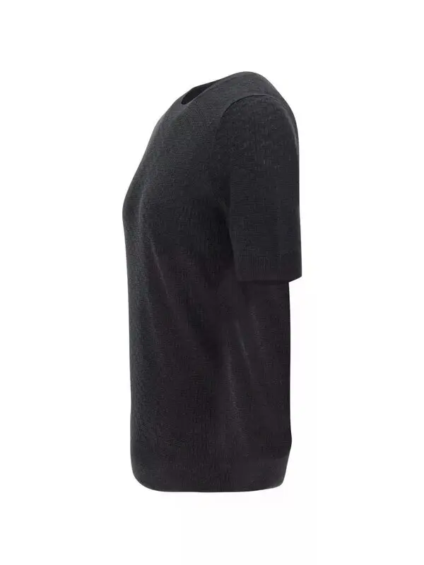 GRAN SASSO Short-sleeve Sweater - Black