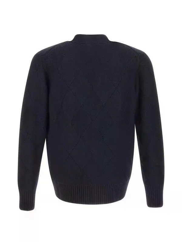 KANGRA Argyle Knit Cardigan