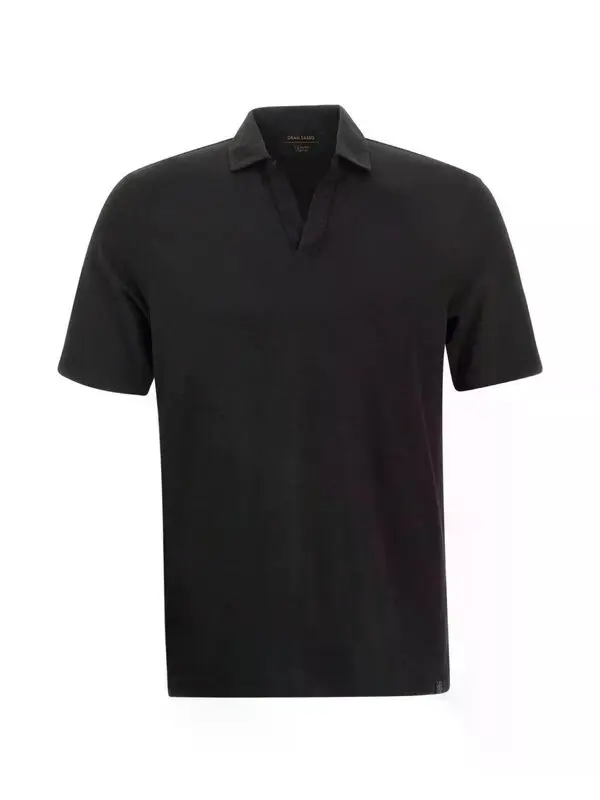 GRAN SASSO Open-collar Short-sleeve T-shirt