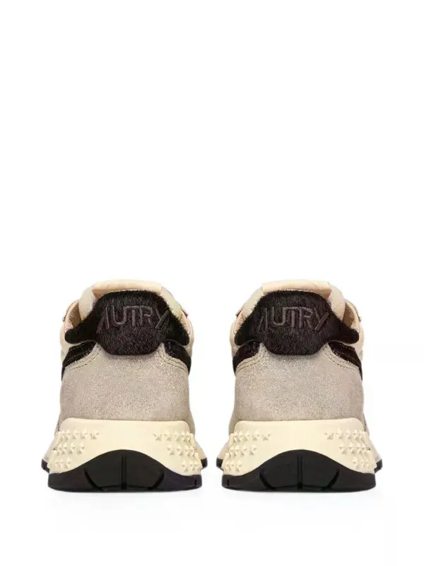AUTRY Reelwind Pony-effect Suede-panneled Sneakers - Neutrals