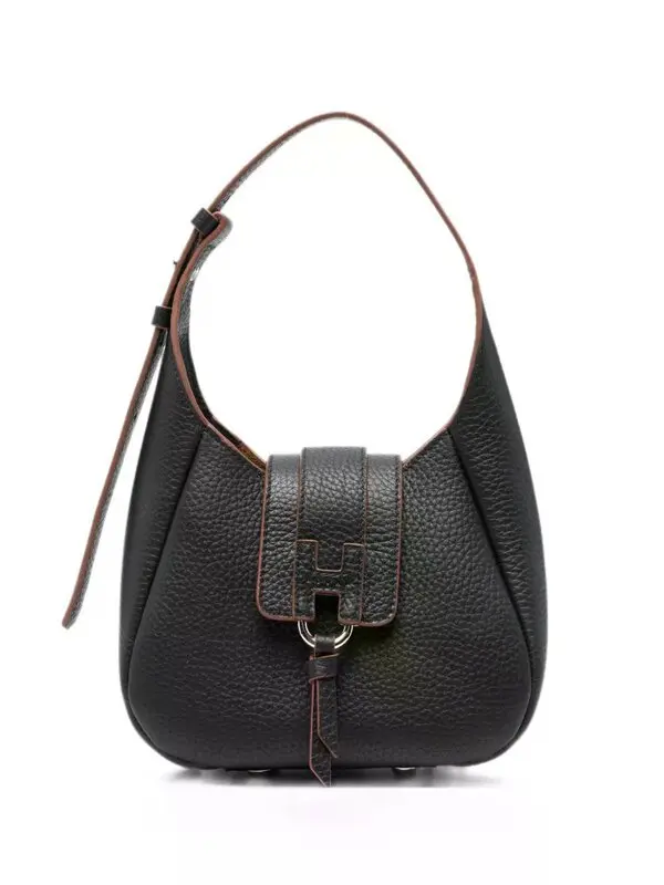 Hogan Mini Logo-plaque Pebbled Shoulder Bag
