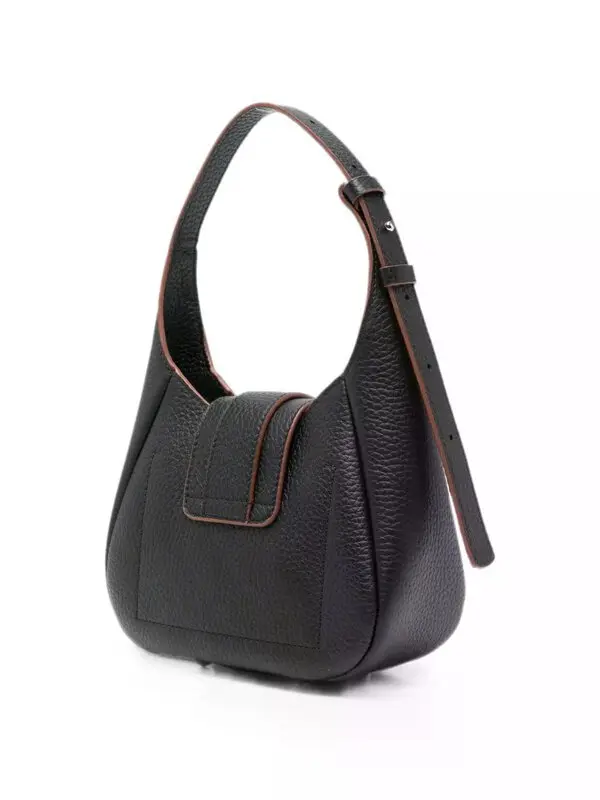 Hogan Mini Logo-plaque Pebbled Shoulder Bag