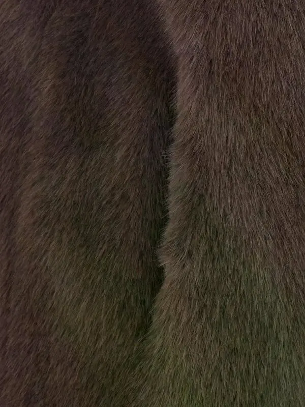 Herno Faux-fur Sleeveless Coat - Brown