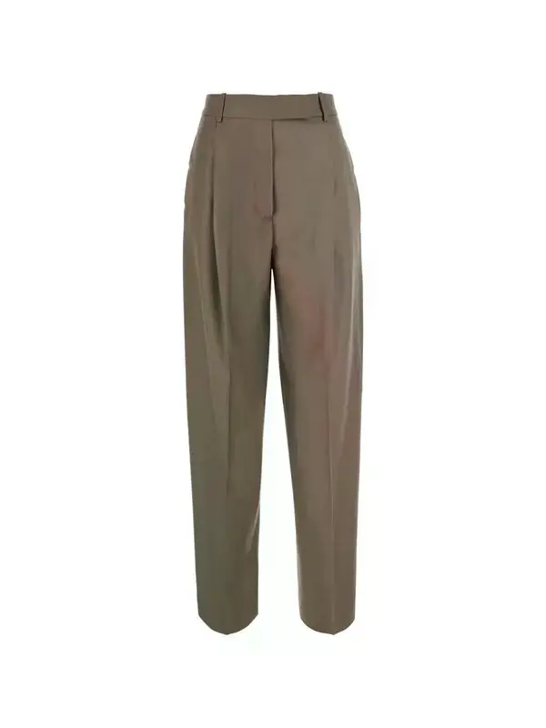 RÓHE Daria Pleated Trousers - Brown