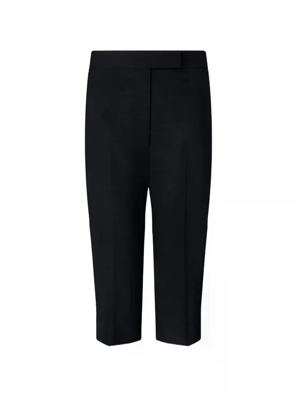Thom Browne Hopsack Suiting Cropped Trousers - Black